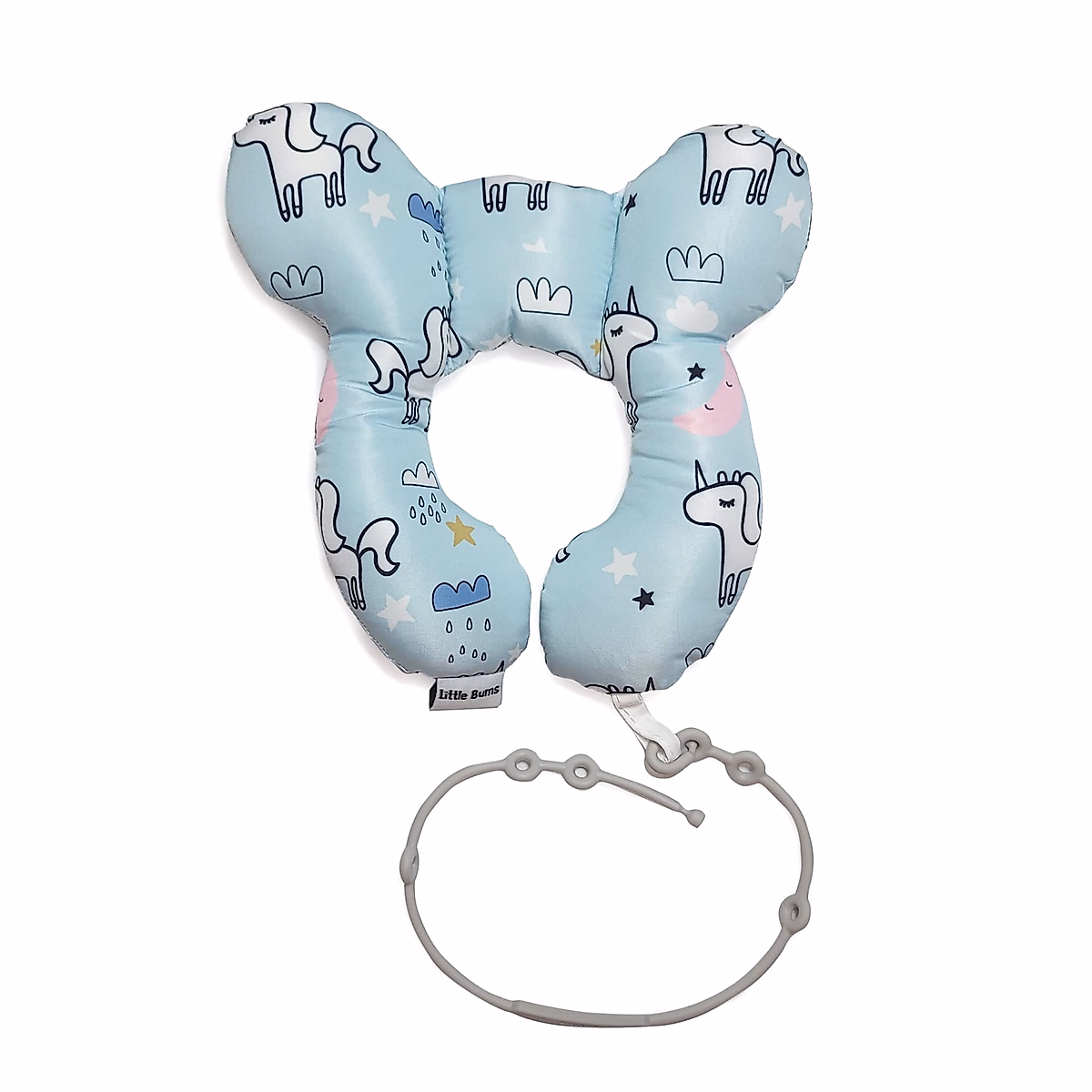 Little Bums Infant Neck Support, u-Shape Travel Pillow (Unicorn)