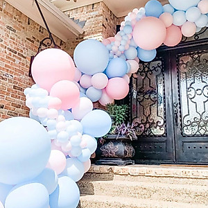 Paready Macaron Pink and Blue Balloons, 60 Pcs 12 Inch Baby Shower Party Balloons, Metallic Blue Pink Balloons for Gender Reveal Birthday Baby Shower Wedding Bridal Shower Party Graduation Decoration