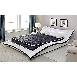 AC Pacific 6-Inch Water-Resistant Memory Foam Mattress Made in USA with Stylish Diamond-Quilted Breathable Fabric, Distributes Weight Evenly, Twin Deluxe, Navy Blue