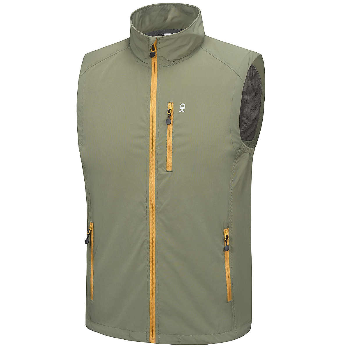 Little Donkey Andy Men's Quick Dry Vest Sleeveless Summer Stretchy Windproof Jacket for Golfing Cycling Running Laurel Oak S