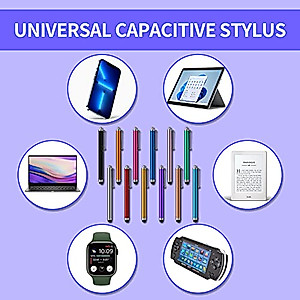 Stylus Pens for Touch Screens(12 Multicolor), High Precision Capacitive Stylus Pencil for iPad/iPhone/Tablets/Kindle/Samsung Galaxy All Universal Touch Screen Devices