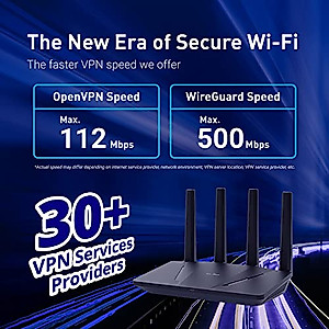 GL.iNet GL-AX1800(Flint) WiFi 6 Router -Dual Band Gigabit Wireless Internet Router | 5 x 1G Ethernet Ports | Up to 120 Devices | OpenVpn&WireGuard