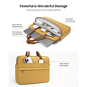 tomtoc Protective Laptop Shoulder Bag Case for 13-14 Inch MacBook Air/Pro, 13-inch iPad Pro M4/iPad Air M2 with Magic Keyboard, 13-13.8 Inch Surface Pro/Laptop, Copilot+ PC, Water-Resistant Laptop Bag