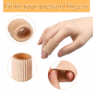 BLMHTWO 15pcs Toe Cushion Tube Toe Tubes Sleeves Soft Gel Corn Pad Protectors Toe Cushions for Pain Relief Corn Protectors for Toes (3 Size)