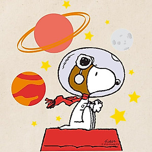 CafePress Space Snoopy Canvas Tote Shopping Bag