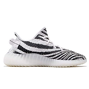 adidas Men's Yeezy Boost 350 V2, White/CORE Black/RED, 9.5 M US