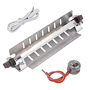 WR51X10055 Refrigerator Defrost Heater Kit Refrigerator Temperature Sensor WR55X10025 Defrost Thermostat WR50X10068 Compatible for General Electric Hotpoint Refrigerator Replaces WR51X10030 AP3183311