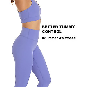 NEPOAGYM High Waisted Leggings for Women No Front Seam,Lightweight Yoga Leggings Buttery Soft 25 Inch 7/8 Length(Very Peri,S)