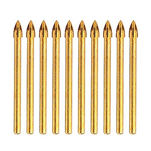 10Pcs 6mm Carbide Drill Bit Tungsten Tile Glass Ceramic Cross Spear Head Drill Bit