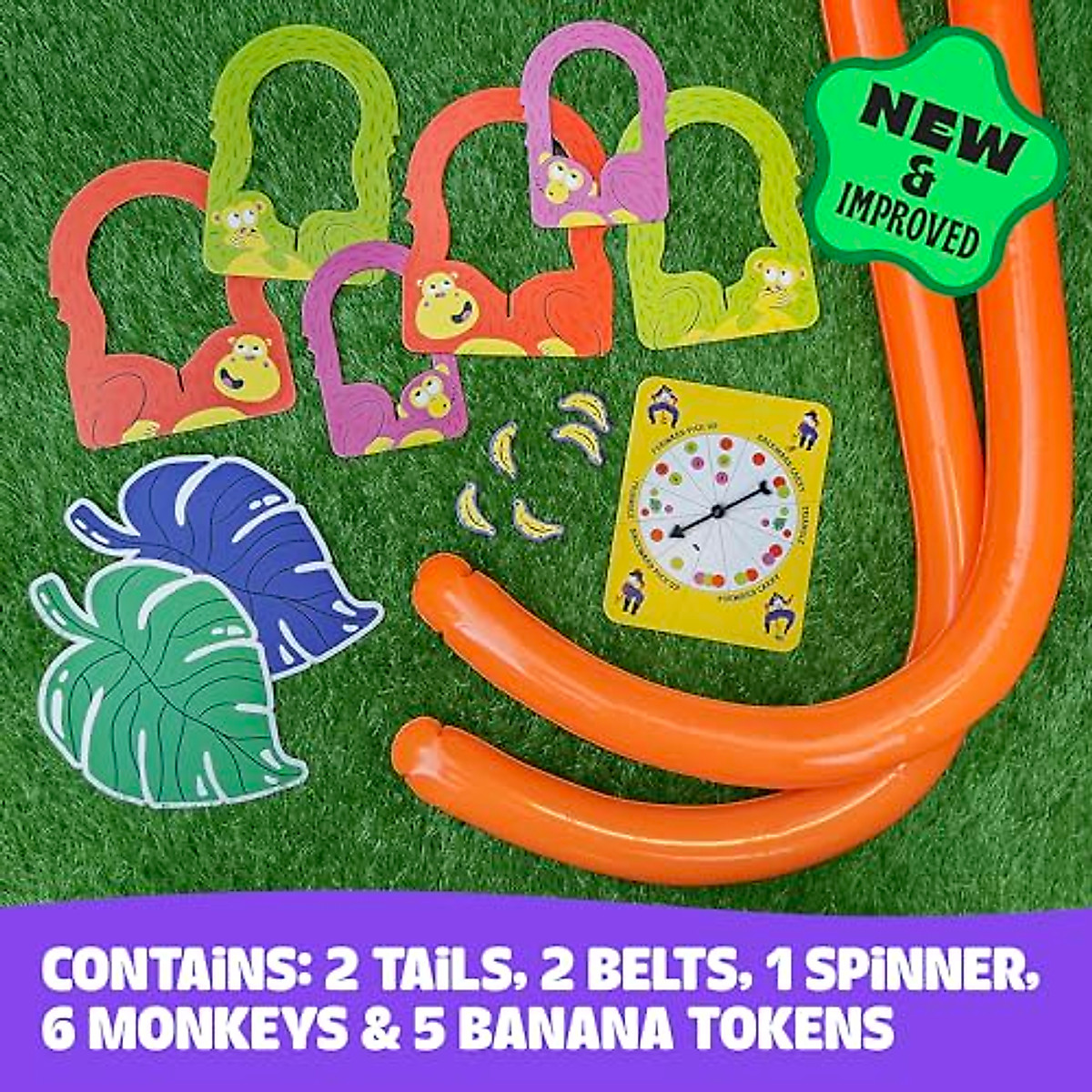 MCMILLER ENTERTAINMENT It's Bananas! The Monkey Tail Game - Funny, Fun Party & Family Game for Kids, Baby Shower, Bachelorette, Easter, Gag Gift for Game Night, Ages 6+, 2+ Players