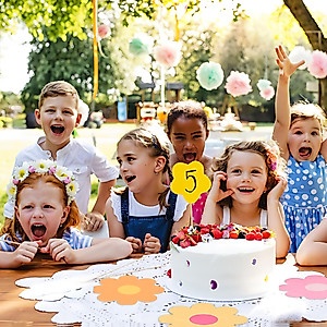 120 Daisy Paper Napkins Groovy Party Napkins Daisies Floral Disposable Dinner Napkins Boho Retro Flower Dessert Luncheon Napkins for Birthday Baby Shower Wedding Party Supplies