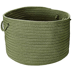 Colonial Mills BR69 18 by 18 by 12-Inch Boca Raton Solid Storage Basket, Moss Green