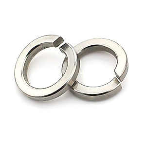 RuiLing 100PCS Split Lock Washer 201 Stainless Steel Spring Lock Washer Elastic Gasket M6