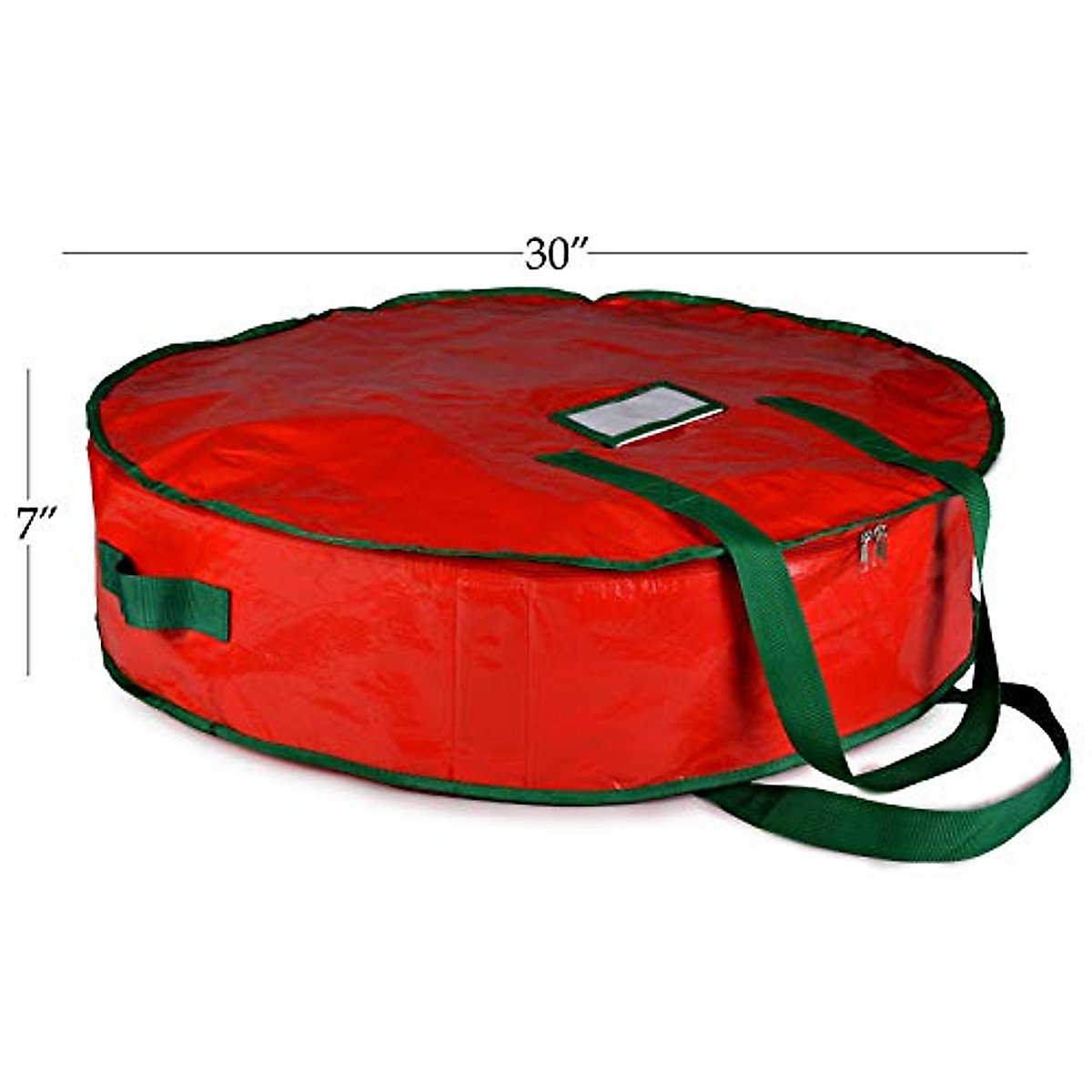 Handy Laundry Christmas Wreath Storage Bag, 30" X 7", Durable Tarp Material, Zippered, Reinforced Handle & Easy to Slip The Wreath in and Out, Protect Your Wreath from Dust, Insects, and Moisture
