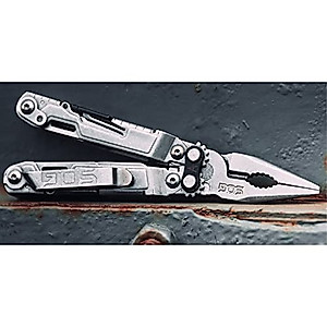 SOG Multitool Pliers Pocket Knife – PowerPint EDC Tool and Compact Lightweight Multi Tool w/ 18 Multitools in Multi-Purpose Tool (PP1001-CP)