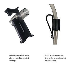 Carefree Fish Aquarium Gravel Cleaner 260GPH Water Changer Gravel Vacuum Tank Adjustable Length Cleaning Tools and Air Stone Brush