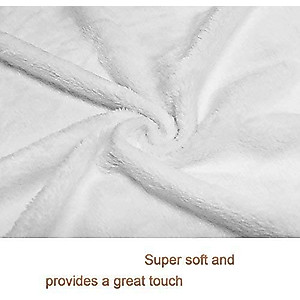 HommomH Owl Blanket 60"x80" Animal Print Soft Fluffy Fleece Throw,Grey