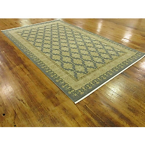 Unique Loom Edinburgh Collection Area Rug-Zinnia, 10 ft 6 in x 16 ft 5 in, Blue/Beige