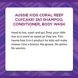 Coral Reef Cupcake 3 in 1 Shampoo + Conditioners & Body Wash 29.2 Fl Oz