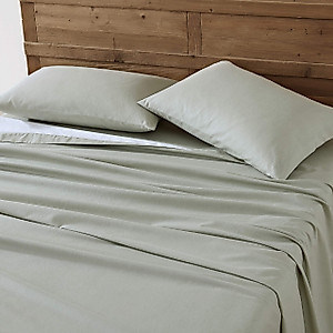 Eddie Bauer - Full Sheets, Cotton Flannel Bedding Set, Brushed for Extra Softness, Cozy Home Decor (Green, Full)