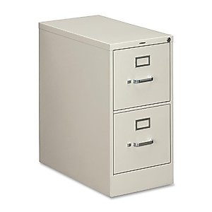 HON 310 Series Vertical Files w/Locks-2 Drawer File, Vertical, Letter, 15"x26-1/2"x29", Light Gray