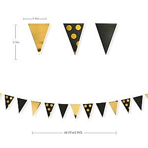 30Ft Rose Gold Polka Dot Pennant Banner Paper Circle Dot Triangle Flag Bunting Garland Streamer for Wedding Baby Bridal Shower Birthday Bachelorette Engagement Christmas Holiday Xmas Party Decorations