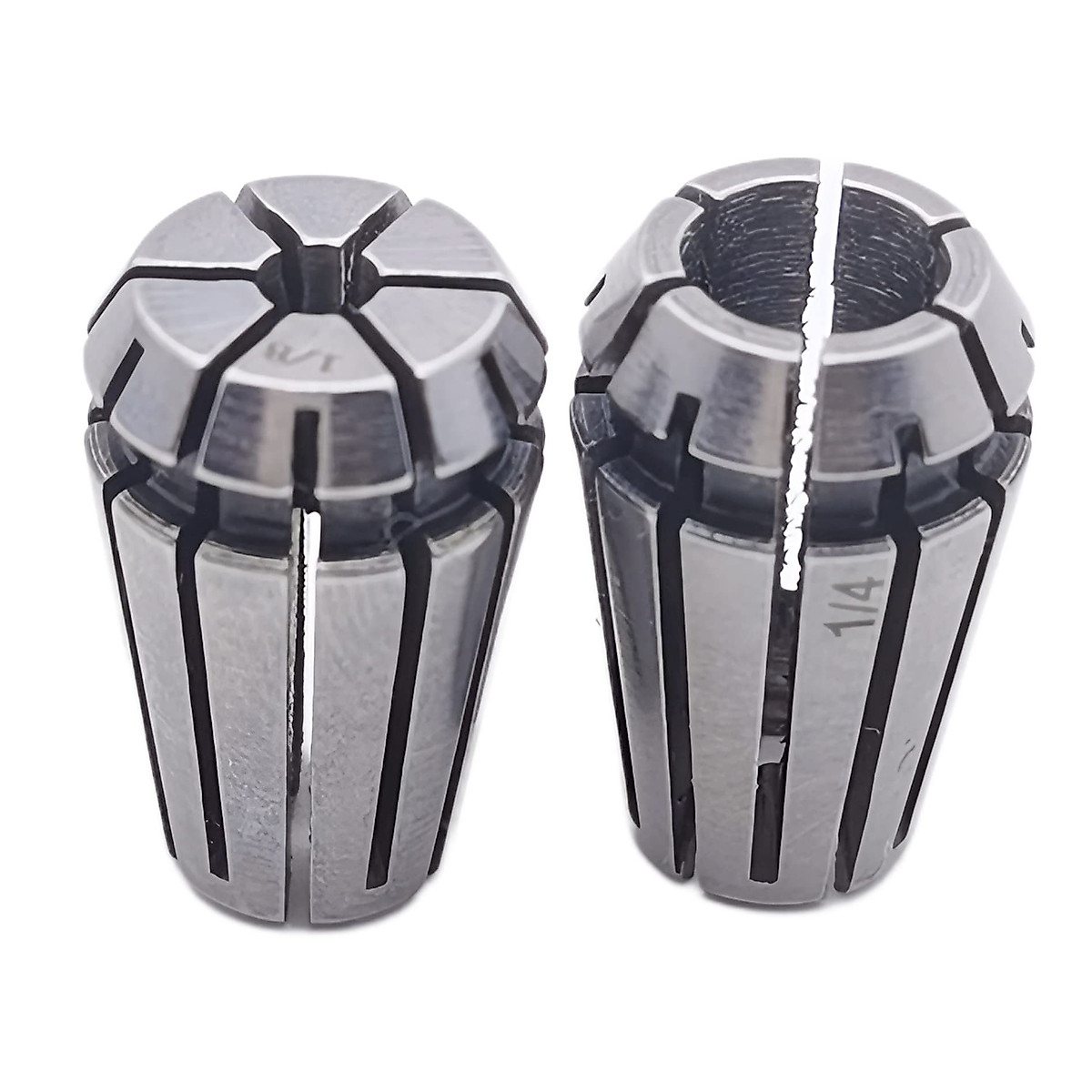 F.L.S Er11 Spring Collet Set, 1/8" and 1/4" ER11 Collet Chuck for CNC Engraving Machine & Milling Lathe Tool