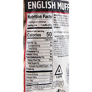 Franz Bakery Keto English Muffins with Living Chic Keto Lifestyle Guide 2 Pack (2 x 12oz)