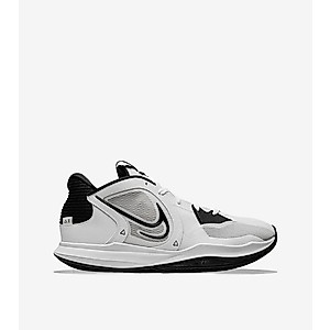 Nike Kyrie 5 Low Men's Basketball Shoes (White/White/Black, us_Footwear_Size_System, Adult, Men, Numeric, Medium, Numeric_9_Point_5)