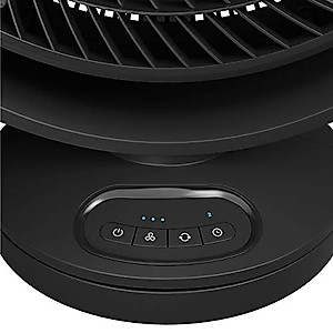 Honeywell HF715 Turbo Force Electronic Oscillating Floor Fan, Small, Black – Oscillating Personal Fan for Home or Office with Remote Control and Electronic LED Controls - 3 Speeds and 90 Degree Pivot