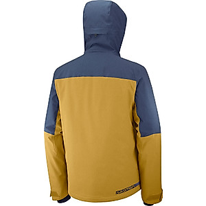 Salomon Men's Standard Untracked Jacket, Cumin/Dark Denim/Heather, Large