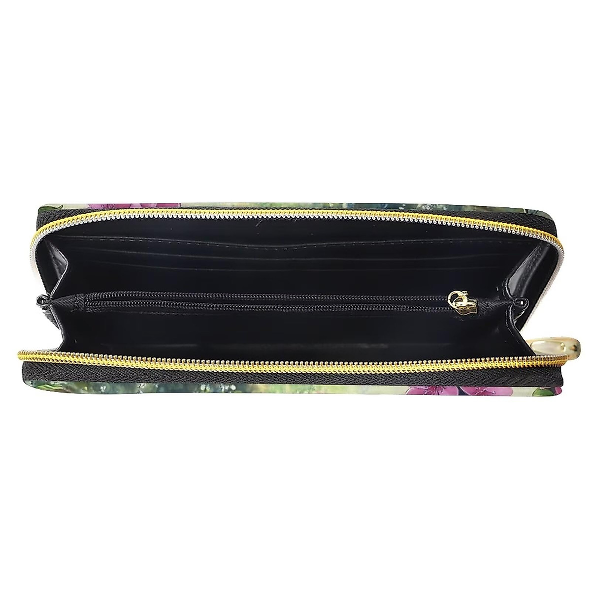 doginthehole Sunflower Butterfly Print Wallets Purses for Women PU Leather Wallet Inserts for Credit Cards Long Clutch Cell Phone Case