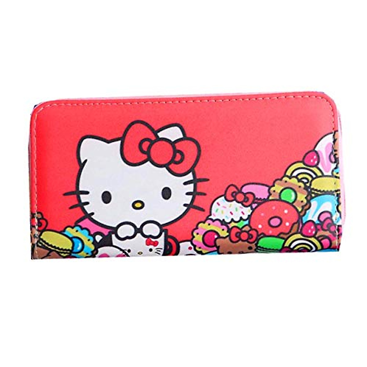 Kerr's Choice Card Holder Wallet Kitty Purse PU Cat Kitty Clutch Cat Wallet Kawaii Wallet Red