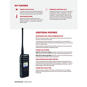 6 DTR600 Digital 900 MHz. License Free Digital Two-Way Business Radios with Display, 6 HKLN4604 Swivel Earpieces & 1 PMPN4465 6 Radio Charger by Motorola Solutions - Intended for Business Use