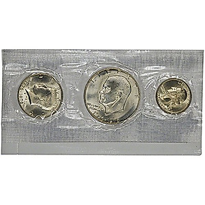 1976 US Mint Silver 3-pc Bicentennial Uncirculated Coin Set OGP Uncirculated