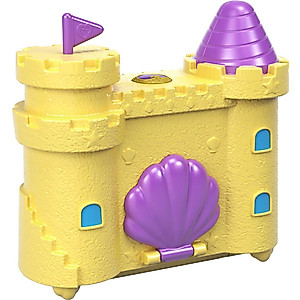 Polly Pocket Travel Toy with 2 Micro Dolls, Dolphin Pet & Water Play Accessories, Pocket World Surf ‘n’ Sandventure Playset