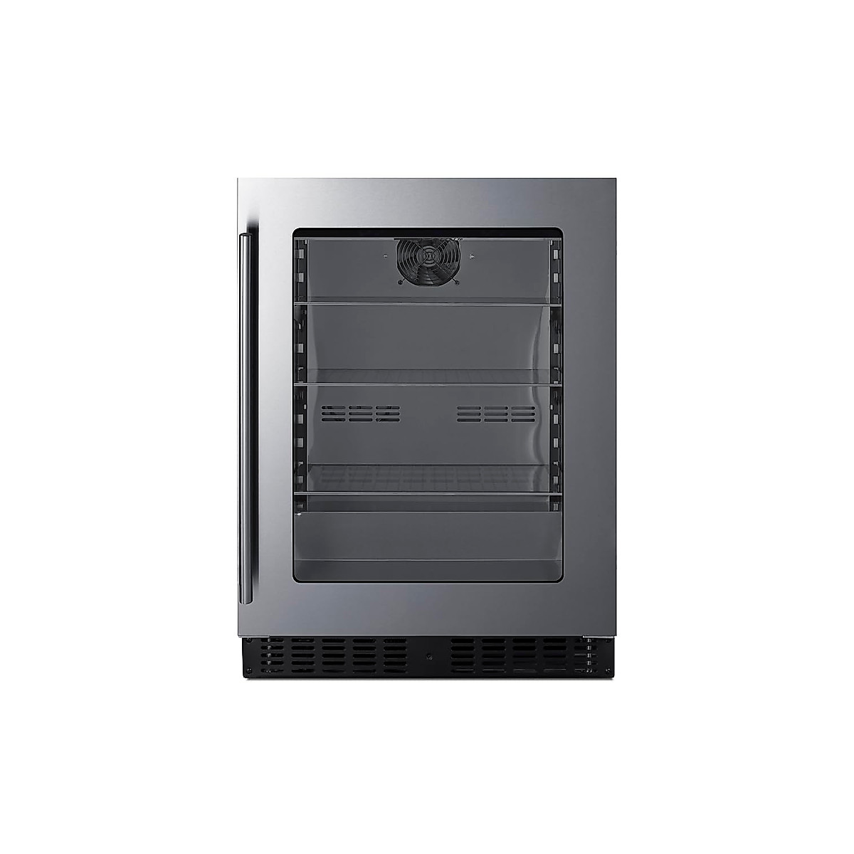 Summit Appliance ASDG2411 24" Wide Built-In Beverage Center, ADA Compliant; 3.25 cu.ft Capacity; Frost-free; Sealed Back; Open Door Alarm; Factory Installed Lock; Dimmable LED Light