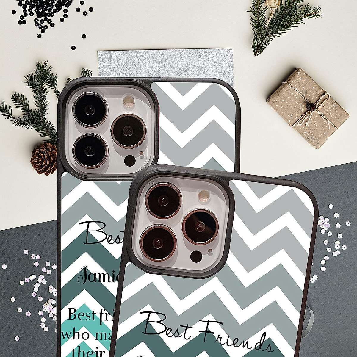 Personalized Name Phone Cases Trendy Infinity Chevron for Best Friends Girls Boys Women Rubber Cover Applicable to Samsung Galaxy A02S A03S A10 A12 A13 A32 A33 A42 A50 A51 A52 A53 A71 (5G) (Chevron)