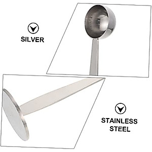 Gadpiparty 2pcs Powder Hammer Measuring Spoon Office Coffee Maker Espresso Ground Coffee Espreso Machine Tamping Coffee Spoon Coffee Scoop for Ground Coffee Tea Spoon Silver Stainless Steel