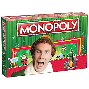 Monopoly Elf | Based on Christmas Comedy Film Elf | Collectible Monopoly Game Featuring Familiar Locations and Iconic Moments | Officially Licensed Monopoly