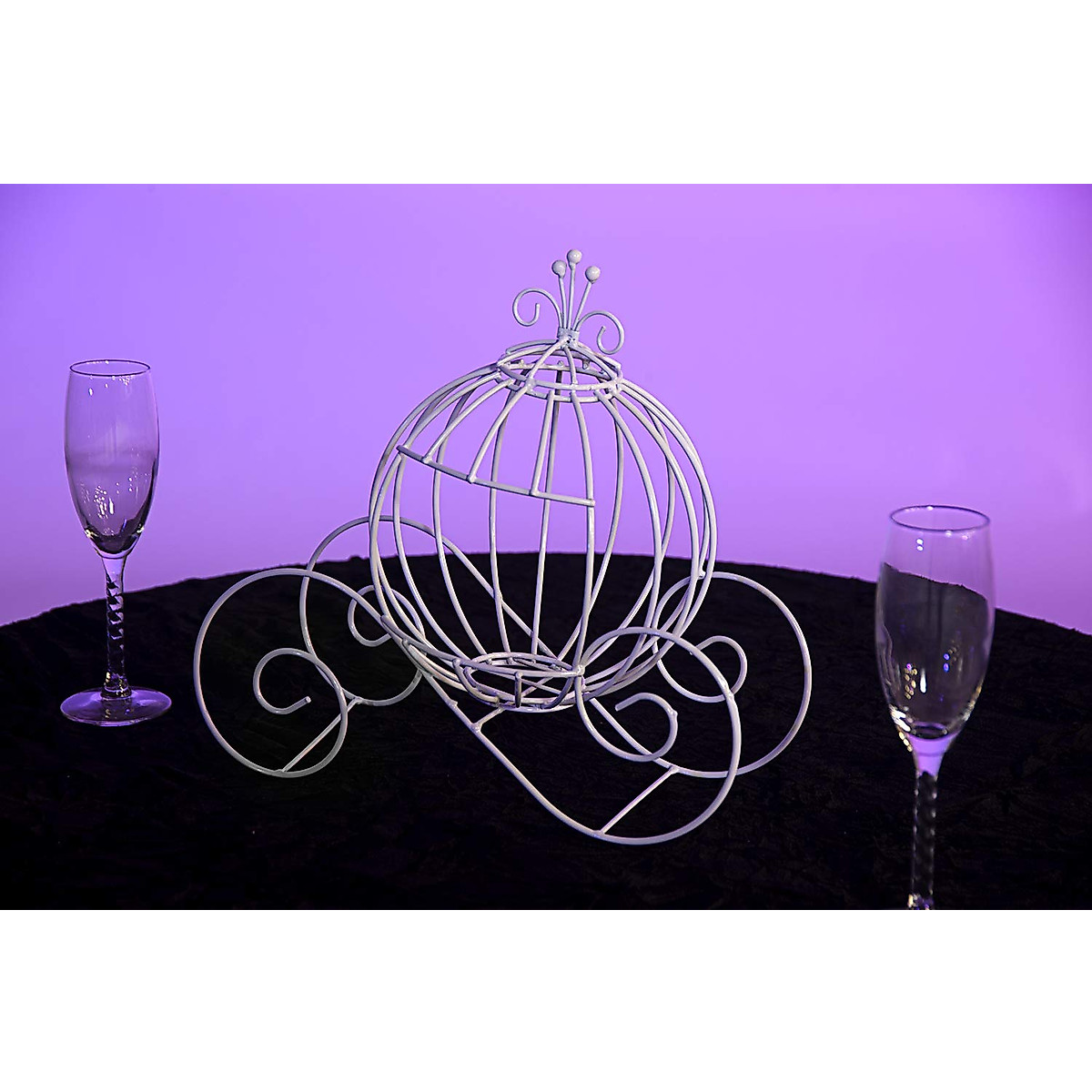 Anderson's White Wire Cinderella Carriage, Coach, Wedding, Birthday, Special Event Décor/Centerpiece, 12 Inches