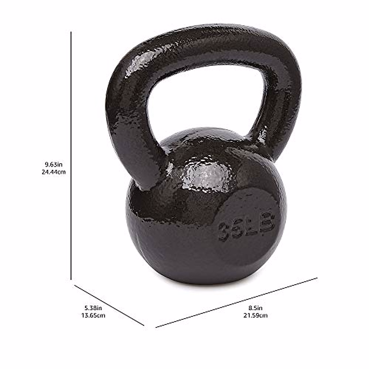 Amazon Basics Cast Iron Kettlebell, 35 pound, Black