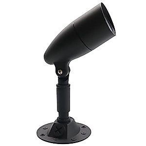 HOMEnhancements LED Black Small Bullet Flood Light Site Landscape Lighting Spot Light for Exterior 630 Lumen, 10W, 3000K LED-FLOOD-226-BK #16701