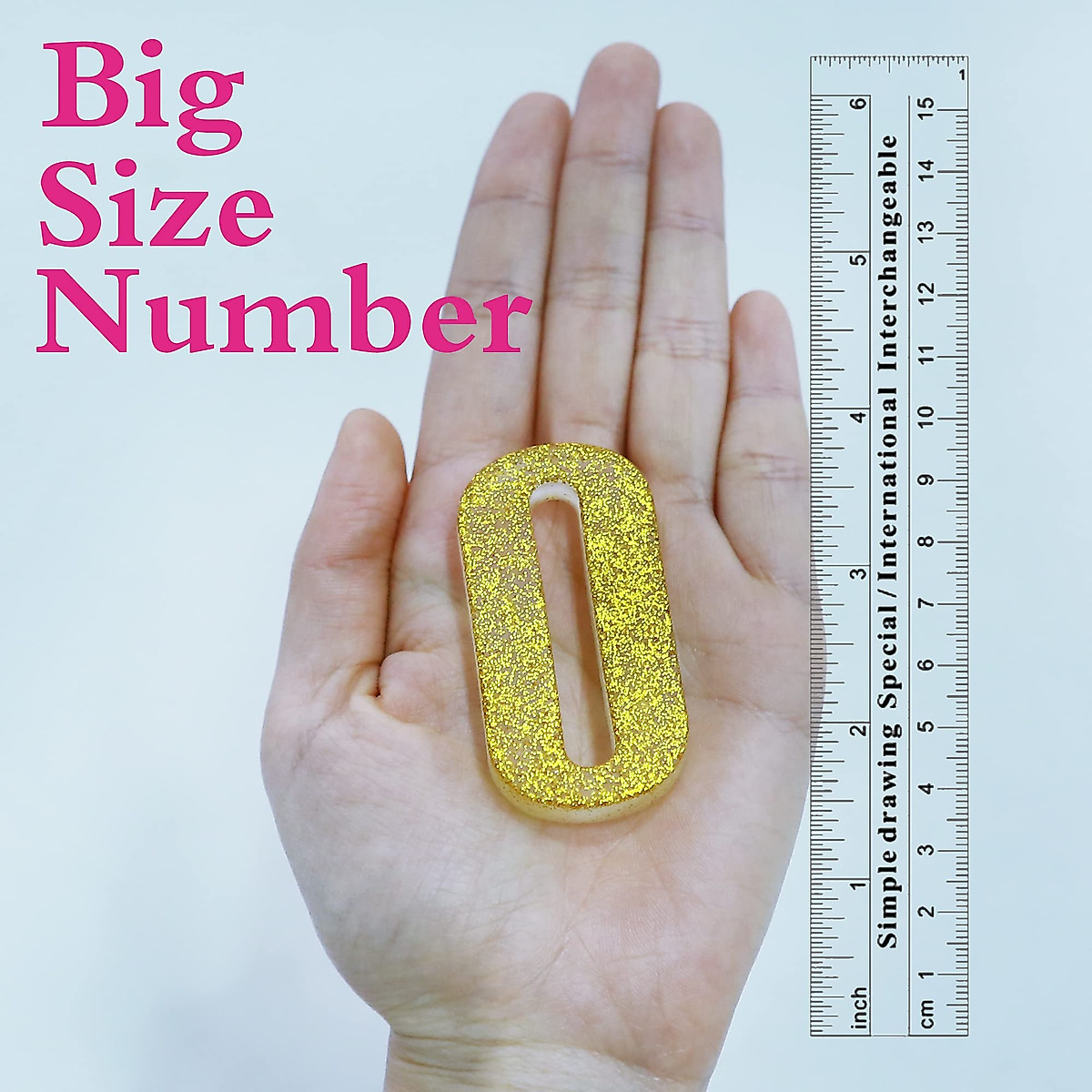 Wocuz 2 Pack Large Letter Silicone Mold Big Number Mold Alphabet Crayon Mold Chocolate Mold Caking Baking Pan Abc Baking Utensils Ice Tray Mold for Biscuit Ice Cube Chocolate Resin Concrete