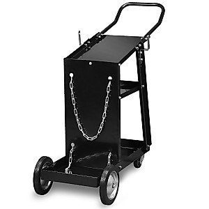 MIG TIG Plasma Cutter Arc Welding Cart with Tank Storage