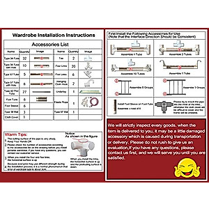 ldab Portable Wardrobe Closet, Bedroom Clothes Closet Storage Organizer with Storage Shelves, Hanging Rack & Side Pockets, 41" L x 18" W x 67" H, Extra Strong and Durable -Grey Pattern