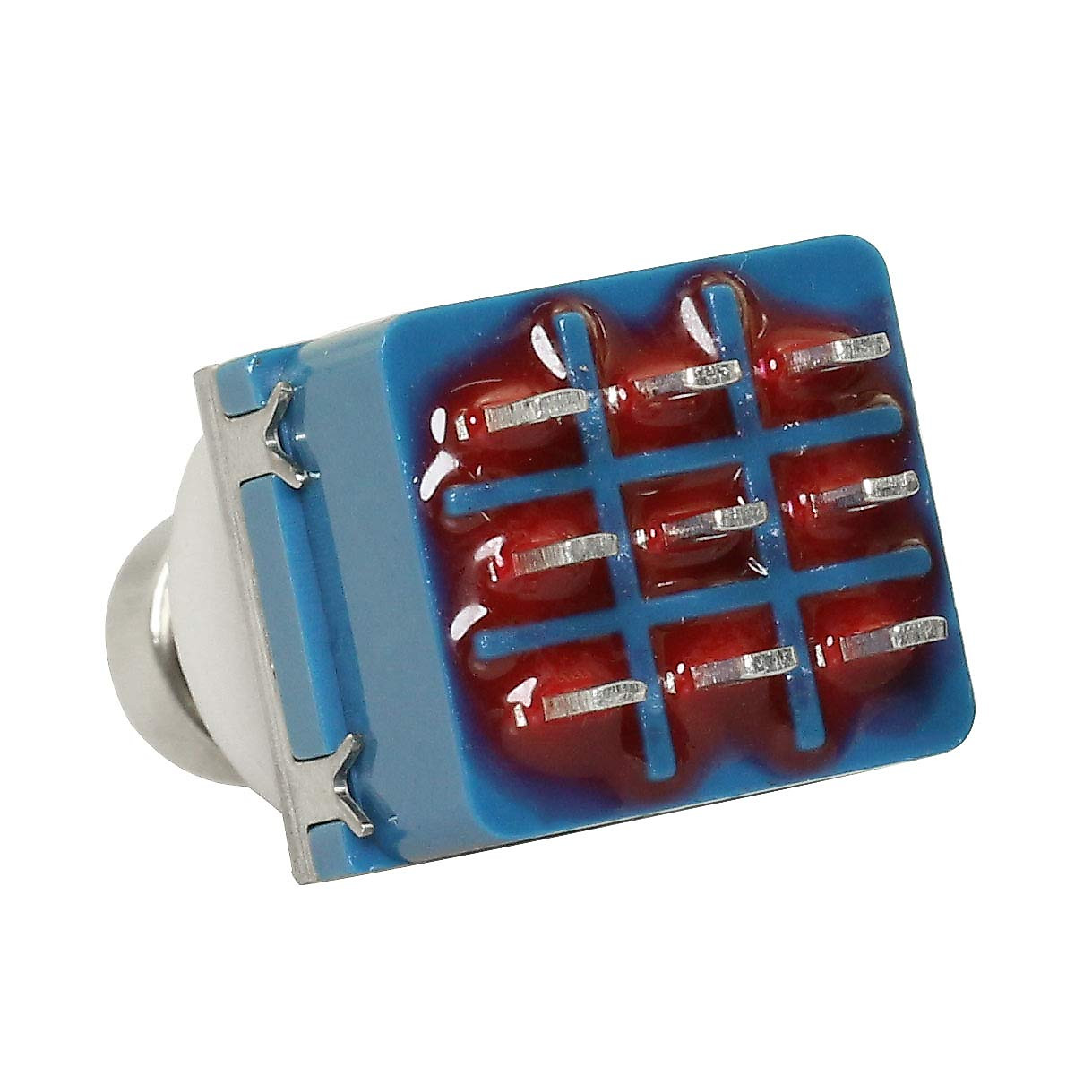 MEETOOT 2pcs 9 Pin 3PDT Effector Button Brush Box True Bypass Guitar Effects Pedal Box Stomp Foot Metal Switch