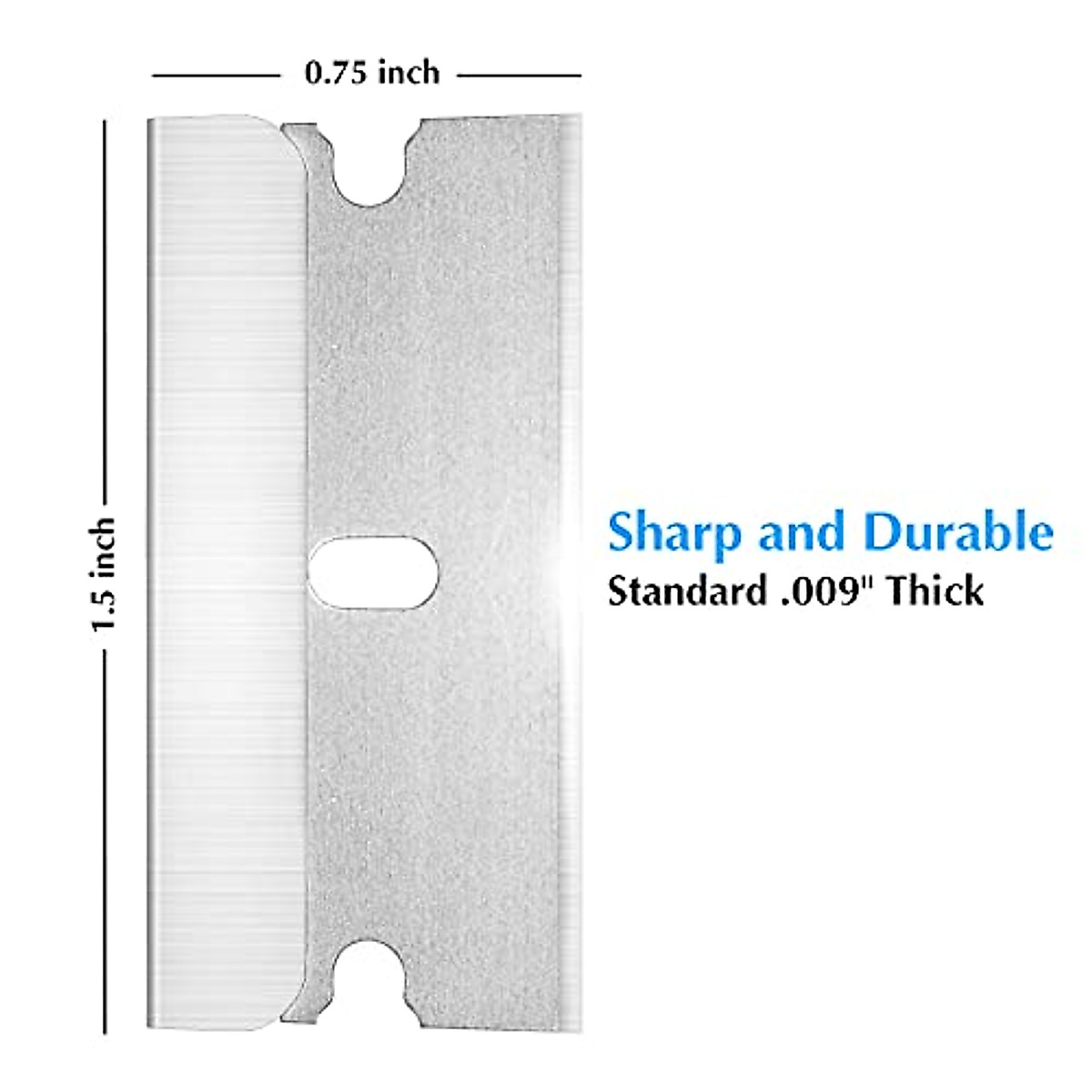 JIKIOU 200PCS Single Edge Razor Blades, Industrial Scraper Razor Blades, One Edge Razor Blade, Replacement Box Cutter Blades, Suitable for Removing Labels, Decals, Stickers