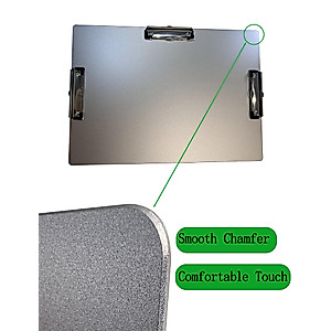Three-Clip Landscape Clipboard,Metal Clip Board with Pen Holder,11x17 Inche Aluminum Clipboards,Classroom Must Haves Sketch Board,Drawing Clipboard for Artists