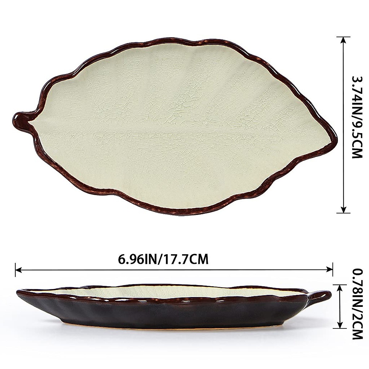 Sanbege 2 Pack Leaf Spoon Rest, Ceramic Ladle Holder, Modern Farmhouse Decorative Utensil Rester for Stove Top, Kitchen Counter, Dining Table, Coffee Station (Teal)